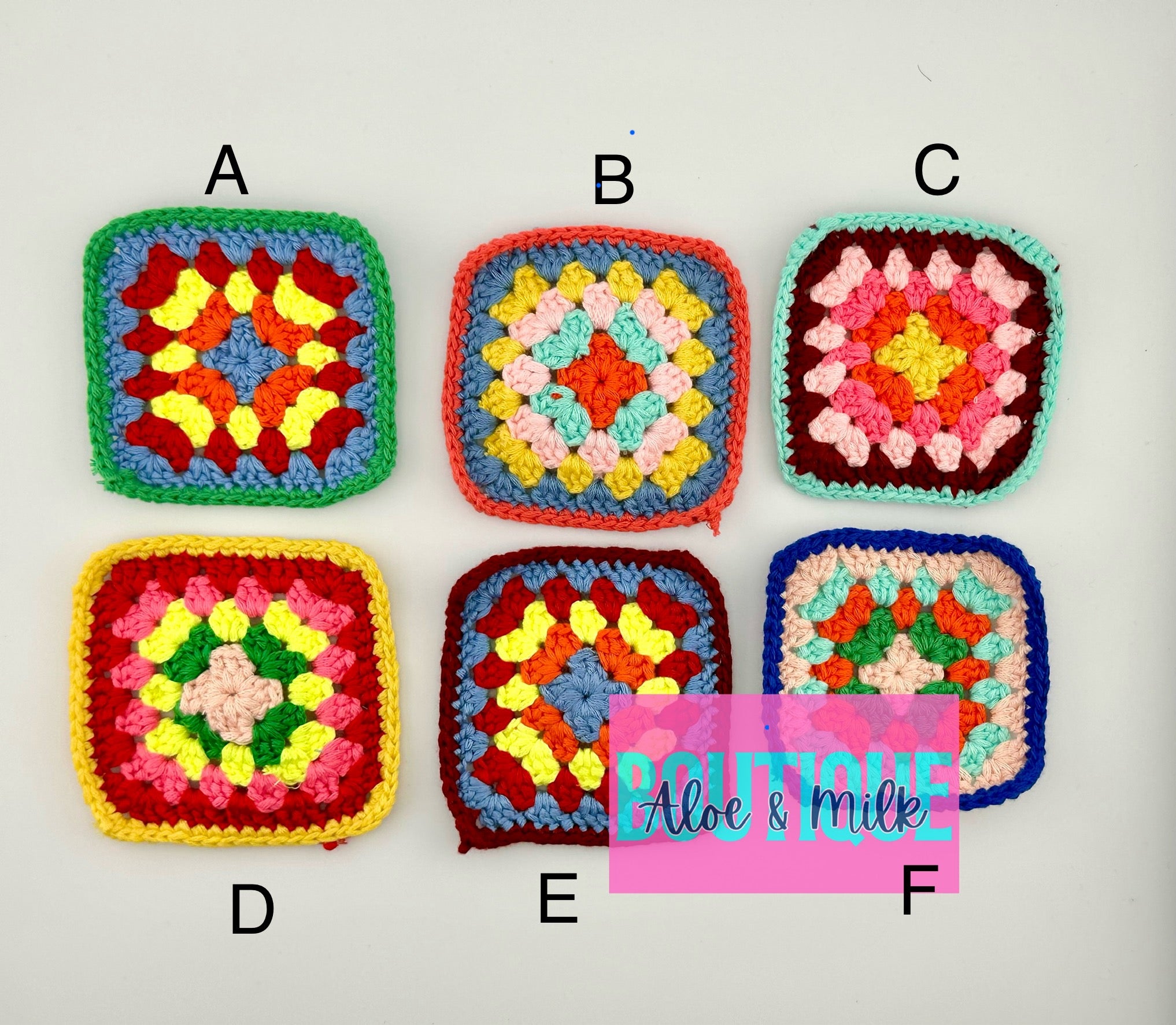 Granny Square Crochet patch, granny square | Aloe and Milk Boutique